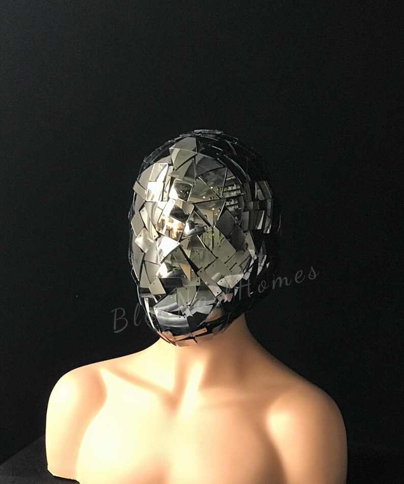 Mosaic Glass Mask: Avant-garde Headpiece for Halloween, Parties, Rave ...