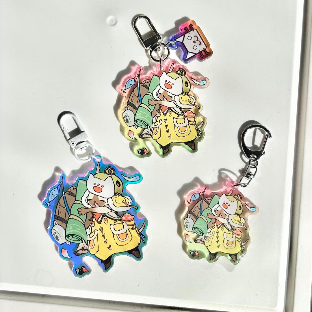 Monster Hunter Wilds Mhwilds Palico Acrylic Keychain / Keyring ...