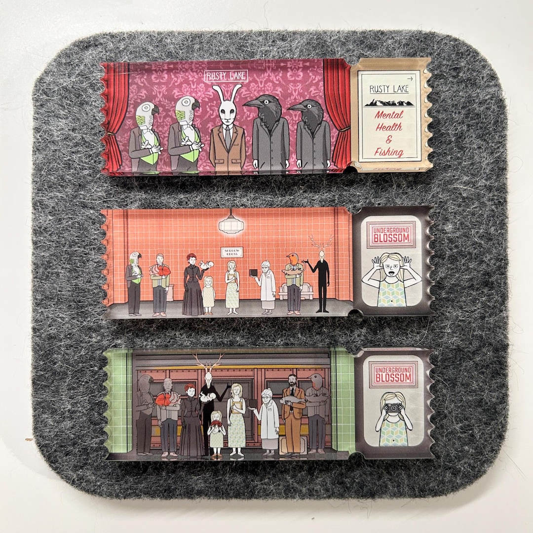 Rusty Lake Character Acrylic Fridge Magnet- Underground Blossom / Cube ...
