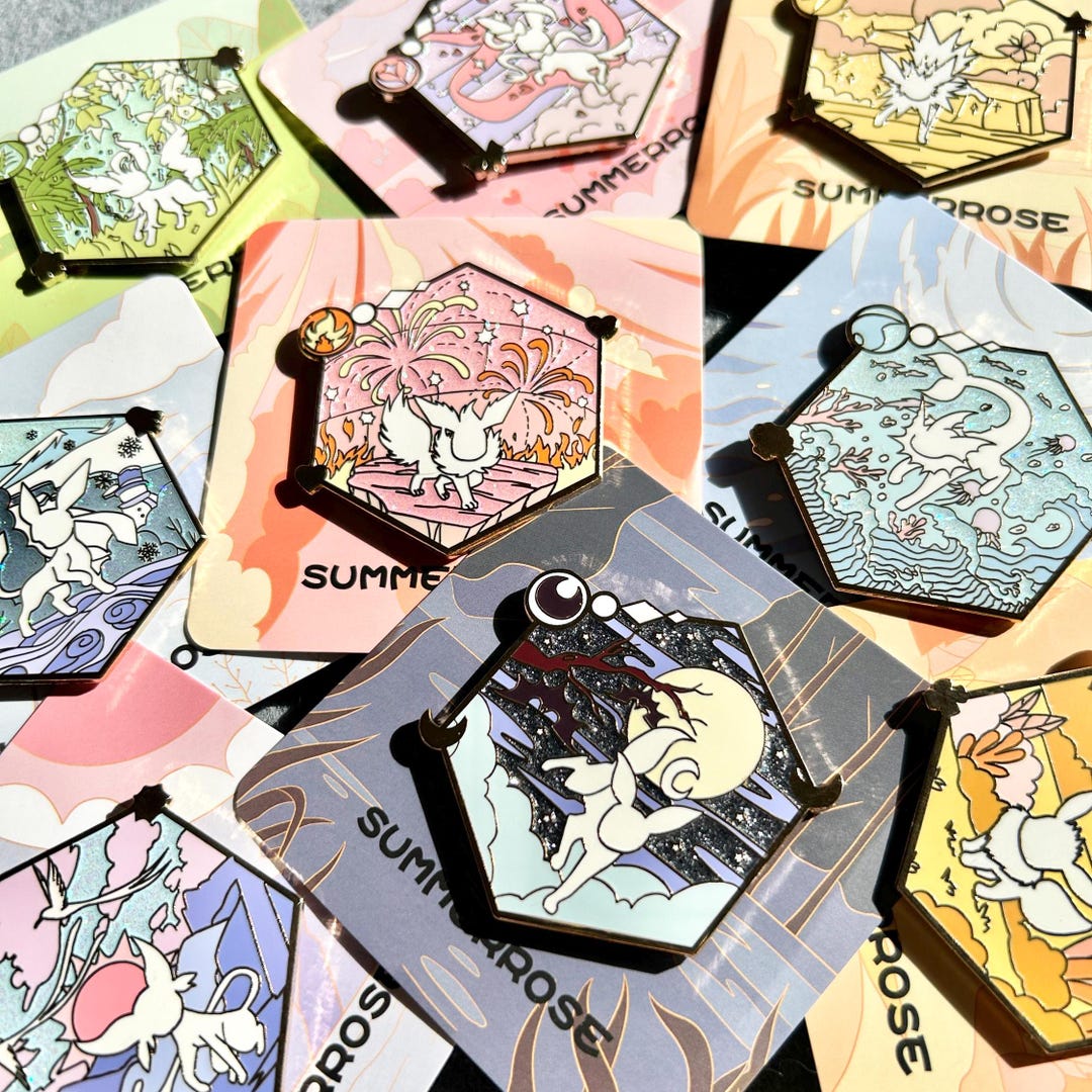 Eeveelution Shadow Enamel Pin – Handmade Kawaii Gamer Gift - Etsy