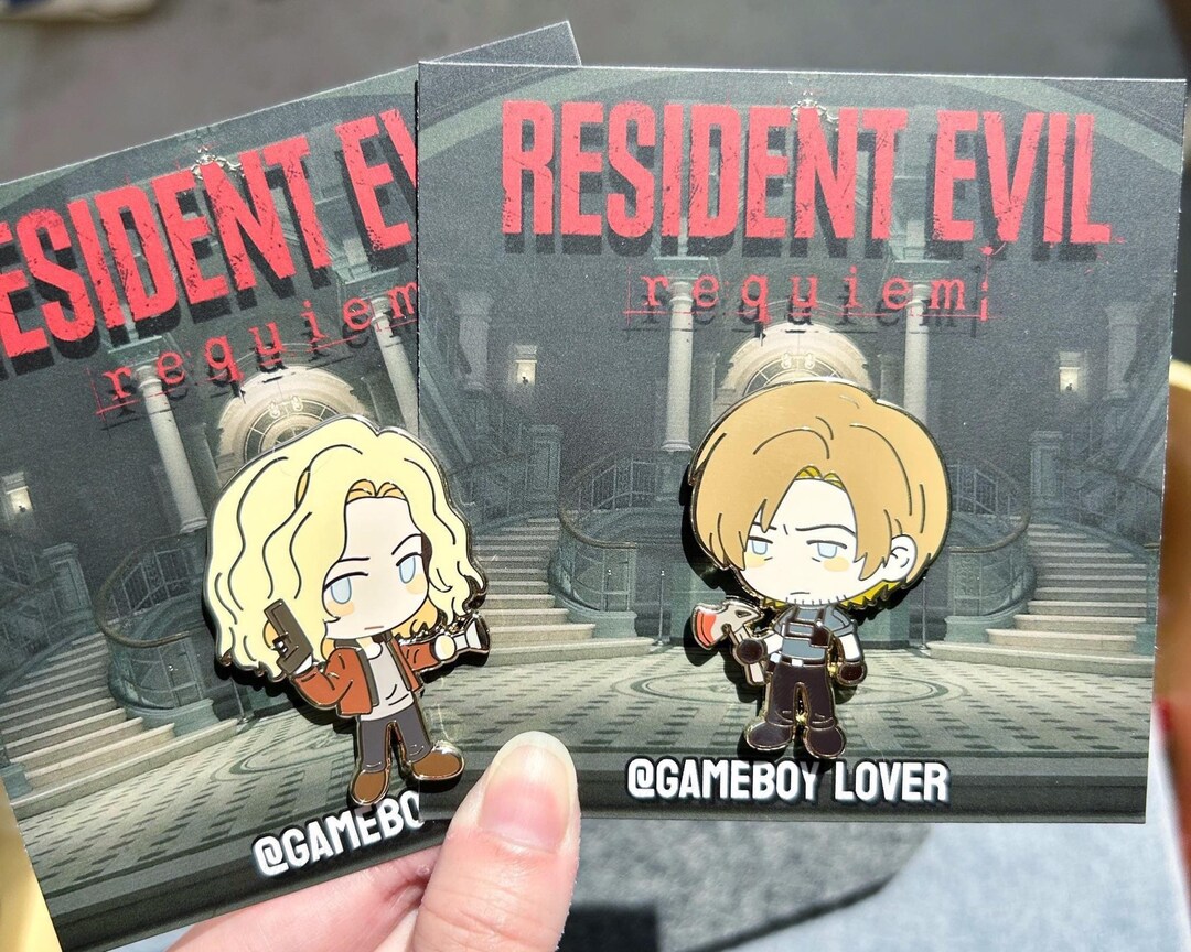Resident Evil 9 Requiem Grace & Leon Character Enamel Pin Collection ...