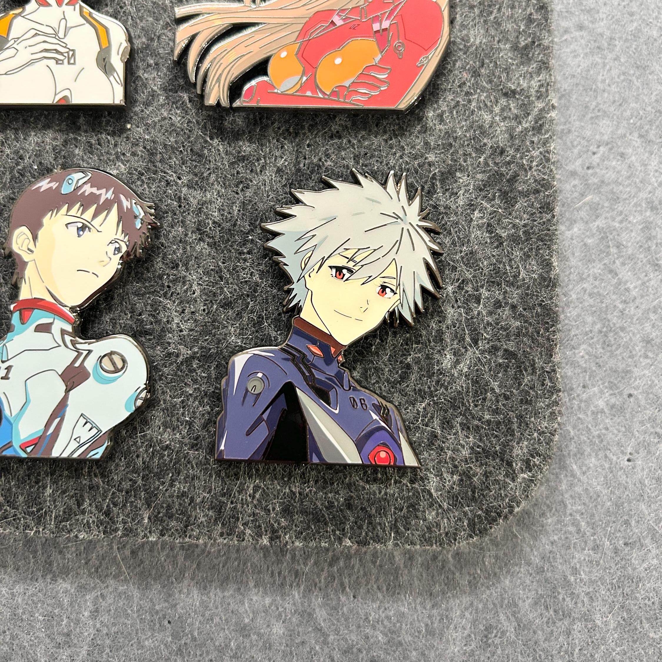 Evangelion Main Character Enamel Pin Collection Handmade Fandom Gift ...