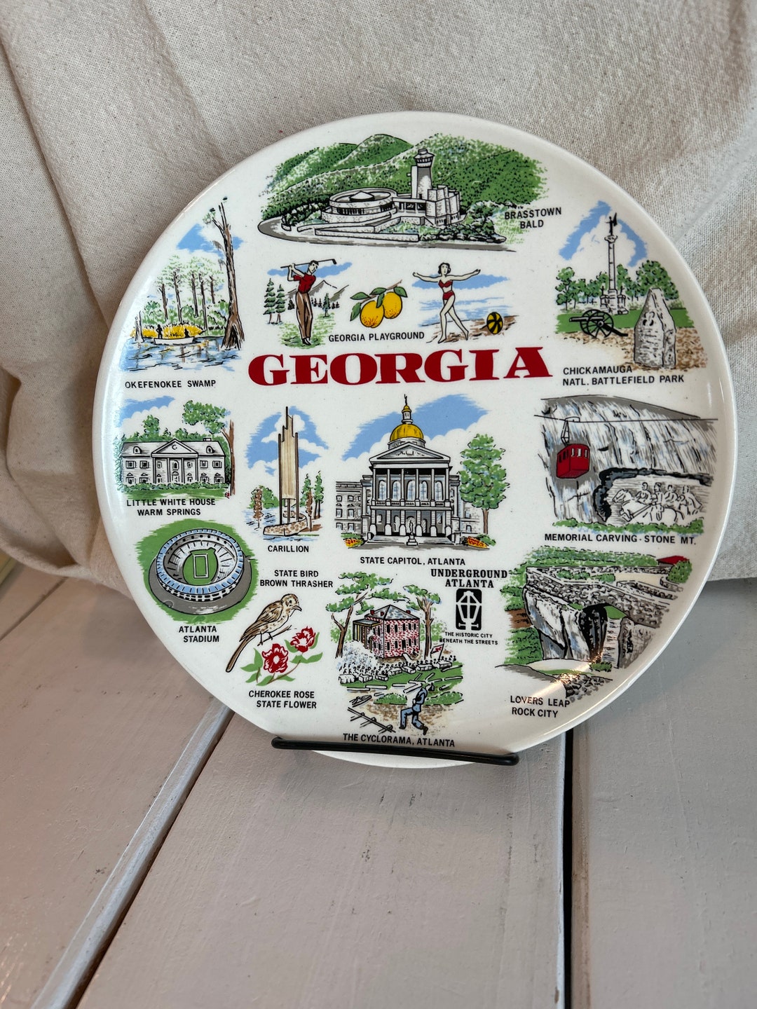 9 Inch Georgia Souvenir Plate - Etsy