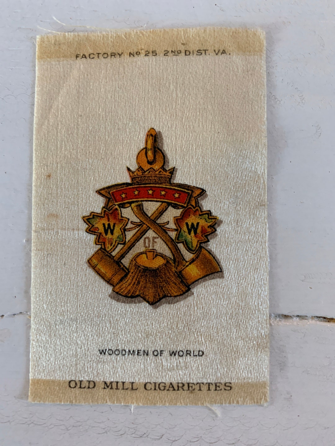 Modern Woodmen of World Emblem on Old Mill Cigarette Silk - Etsy