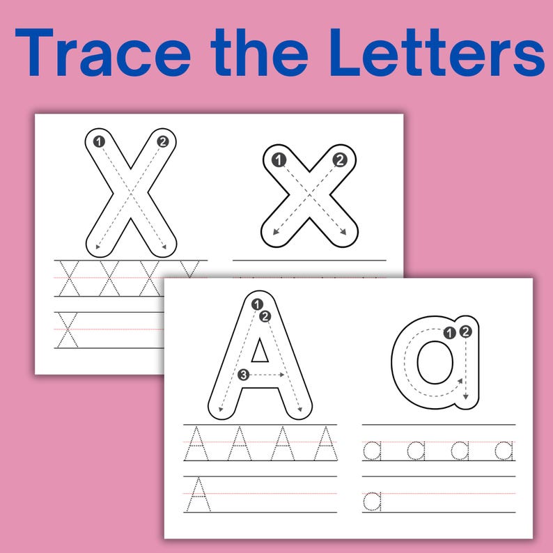 Preschool and Kindergarten Handwriting and Tracing Cards, 26 Alphabet ...