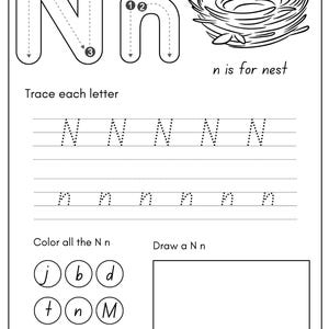 Alphabet Tracing Worksheets for Kindergarten | Letter Writing Practice ...