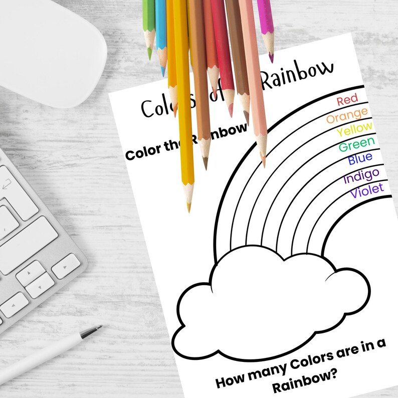 Rainbow Colors Counting Activity for Preschool & Kindergarten | Color ...