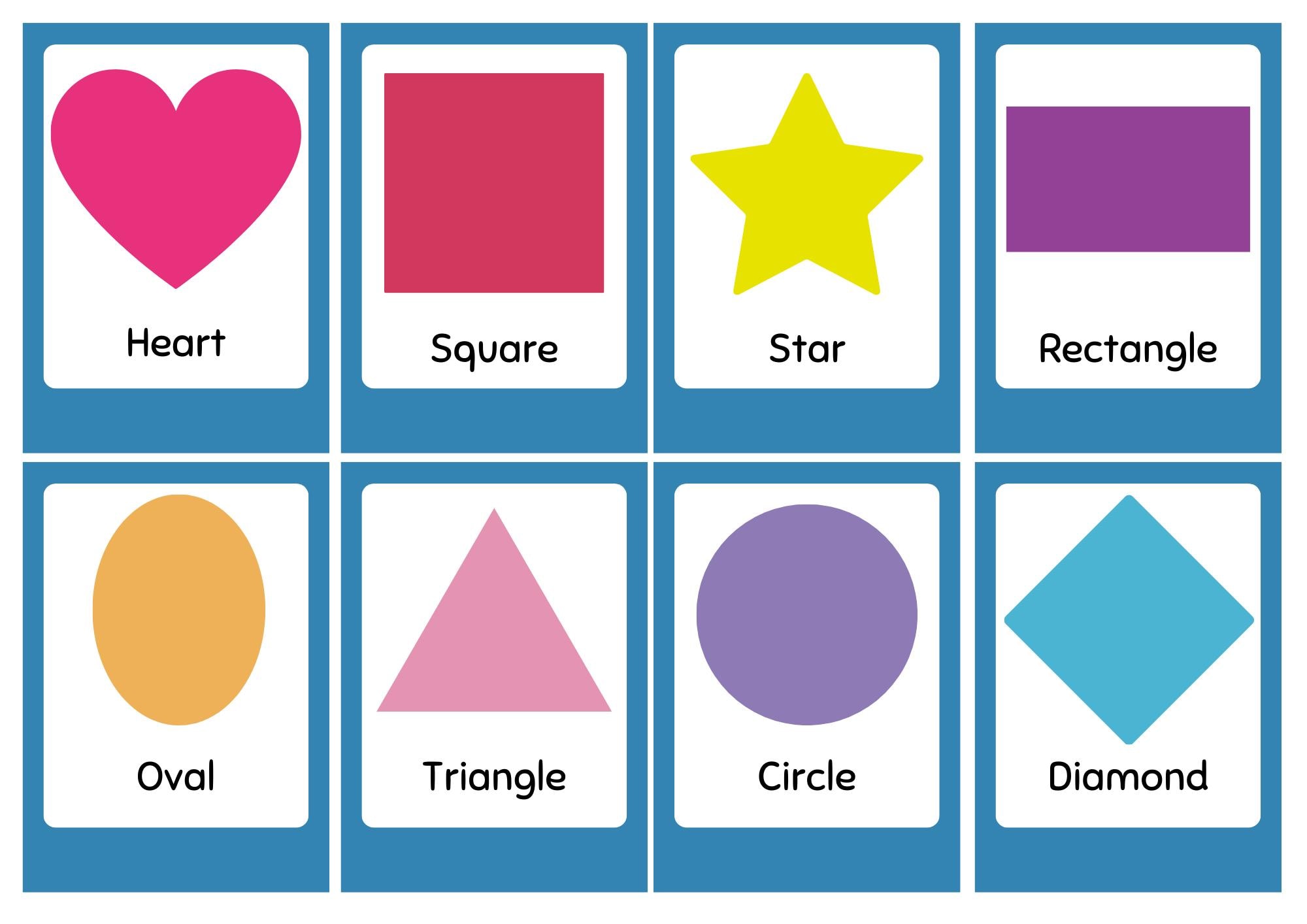 Colorful Shapes Flashcards and 3D Models Pack! Instant Download for Fun ...
