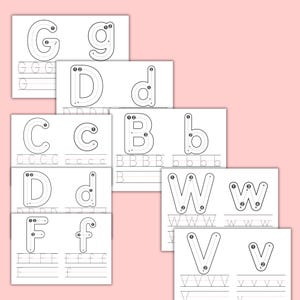 Preschool and Kindergarten Handwriting and Tracing Cards, 26 Alphabet ...