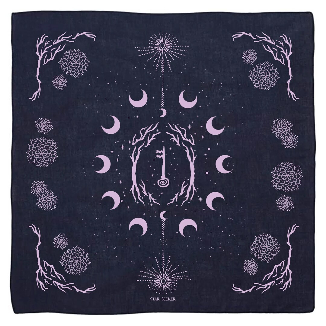 Cotton Altar Cloth Star Seeker Tarot Oracle Bandana Divination Reading ...
