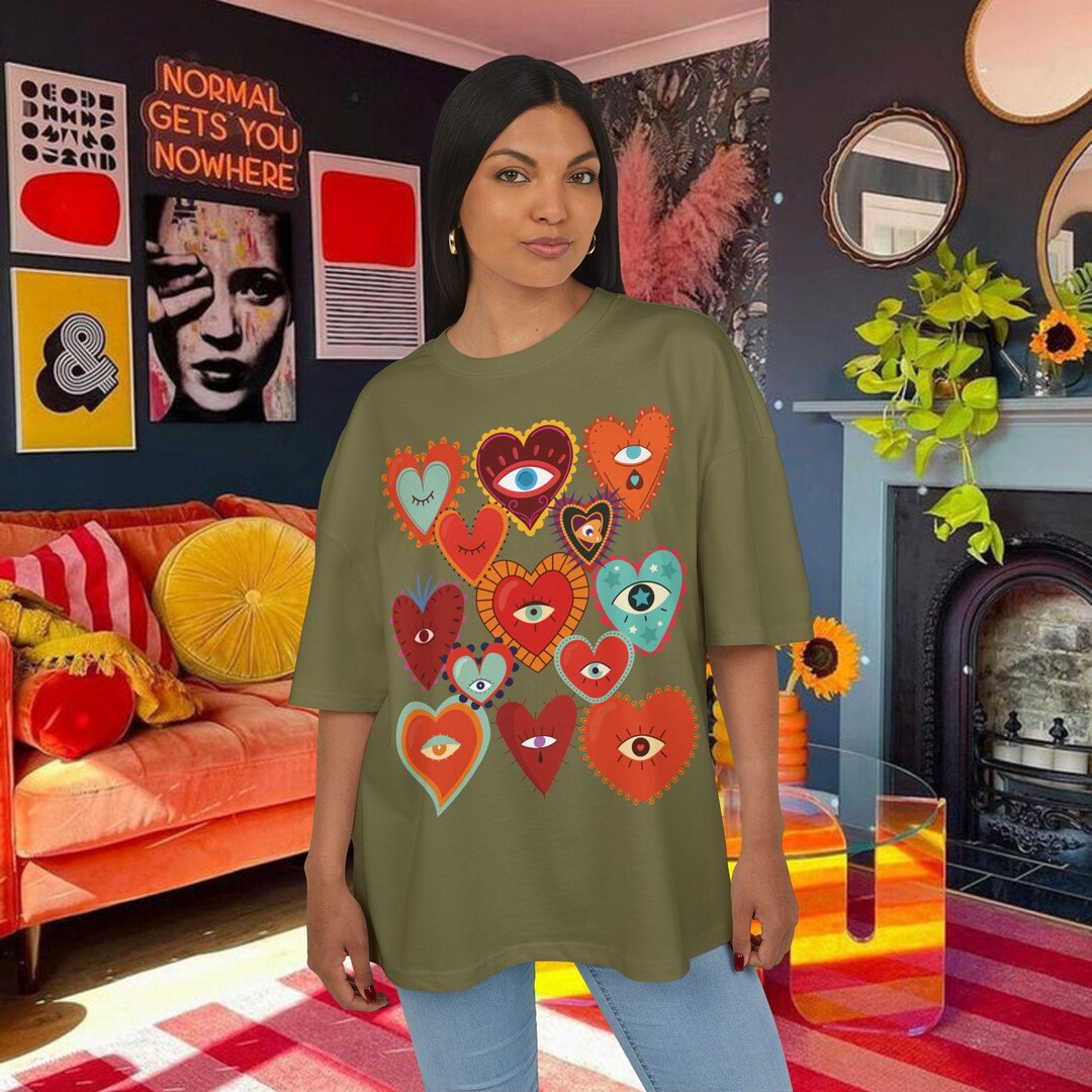 Whimsical Heart Eye Box Tee Vintage Graphic Tee Gift for Her Vintage ...