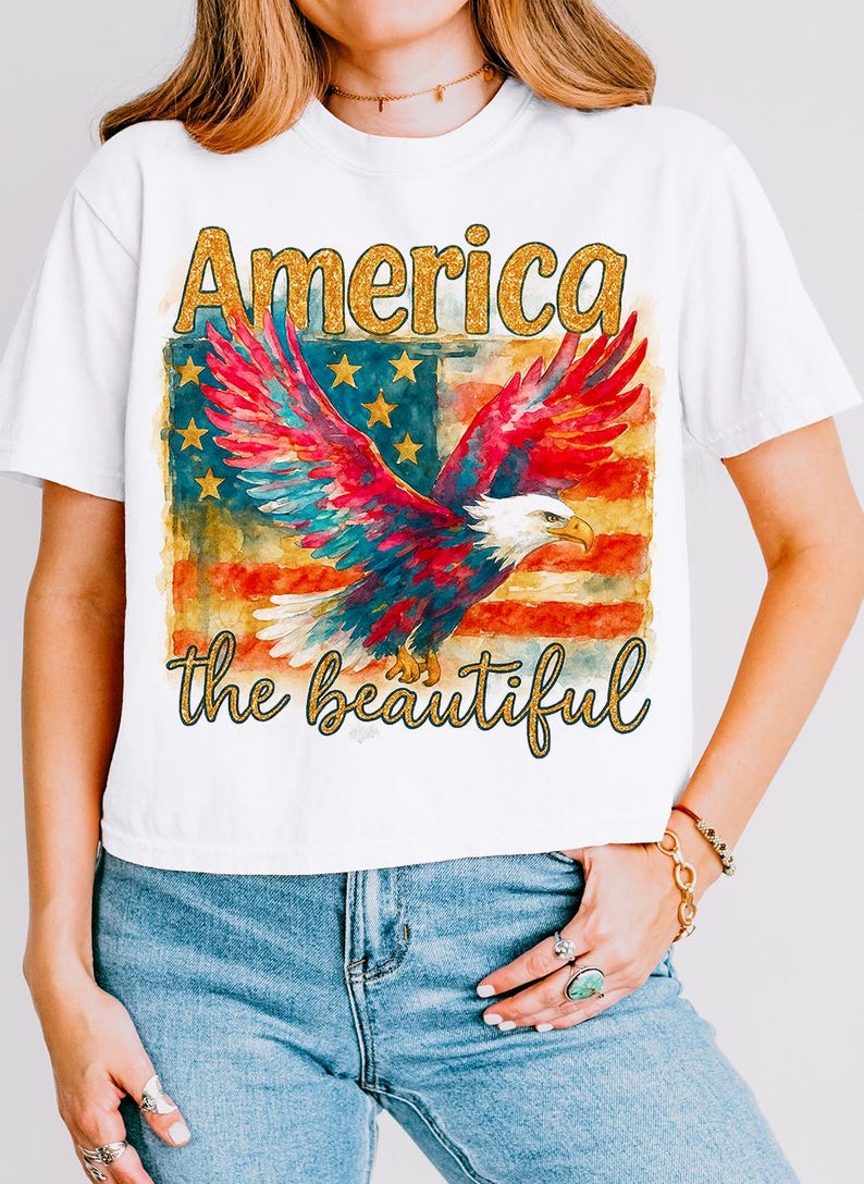 America the Beautiful Png, Stars and Stripes Png, Retro 4th of July Png ...