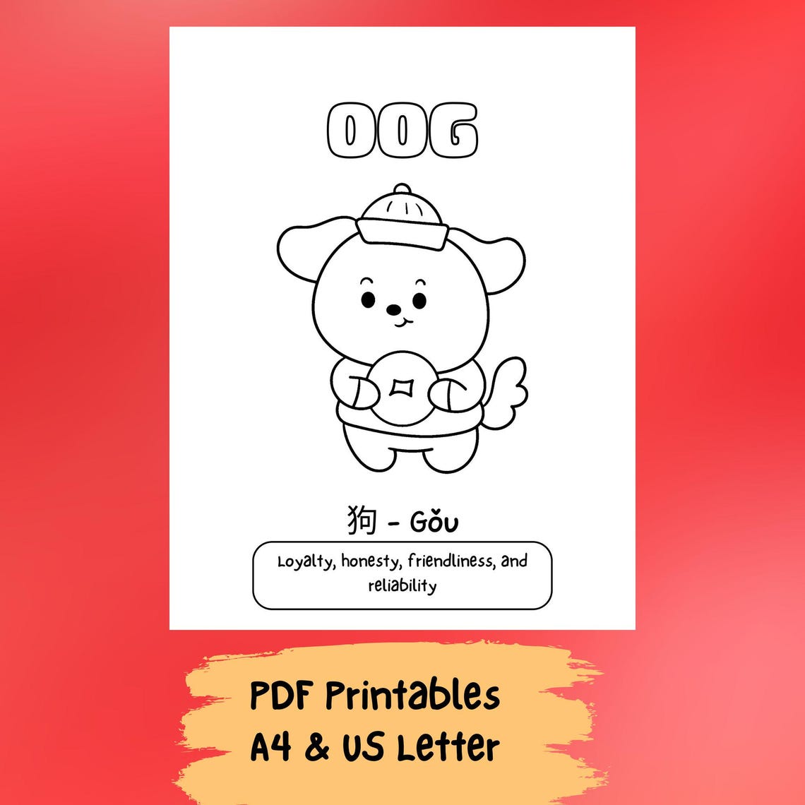 Chinese Zodiac Animals Coloring Pages, Lunar New Year Printables ...