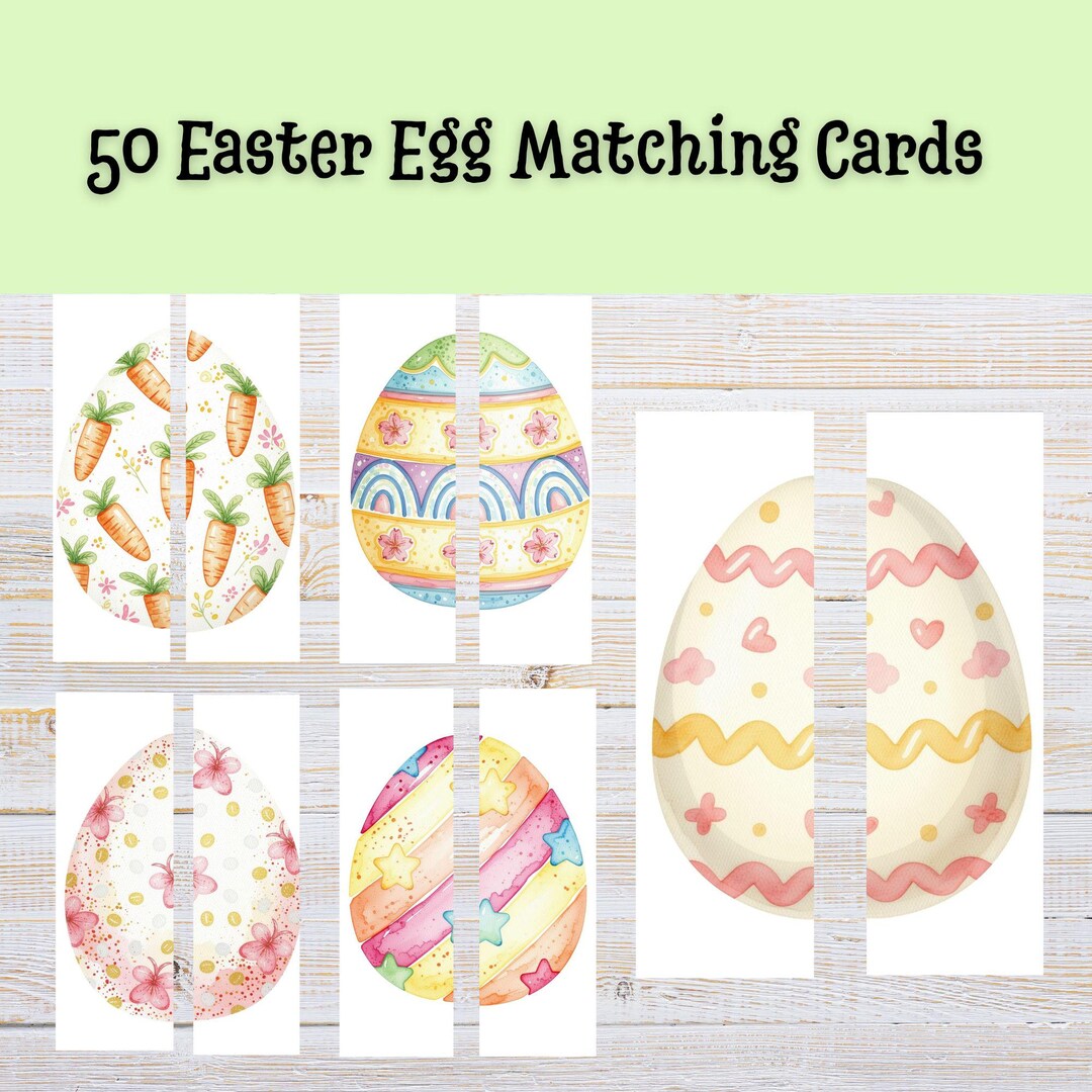 Easter Egg Matching Game | Printable Memory Activity for Kids & Seniors ...
