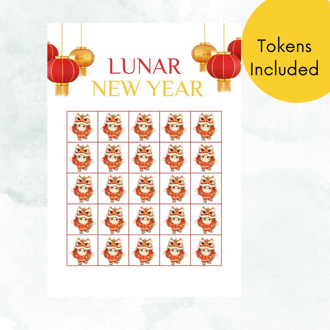 Lunar New Year Bingo Game | 30 Printable Cards (instant Download) - Etsy