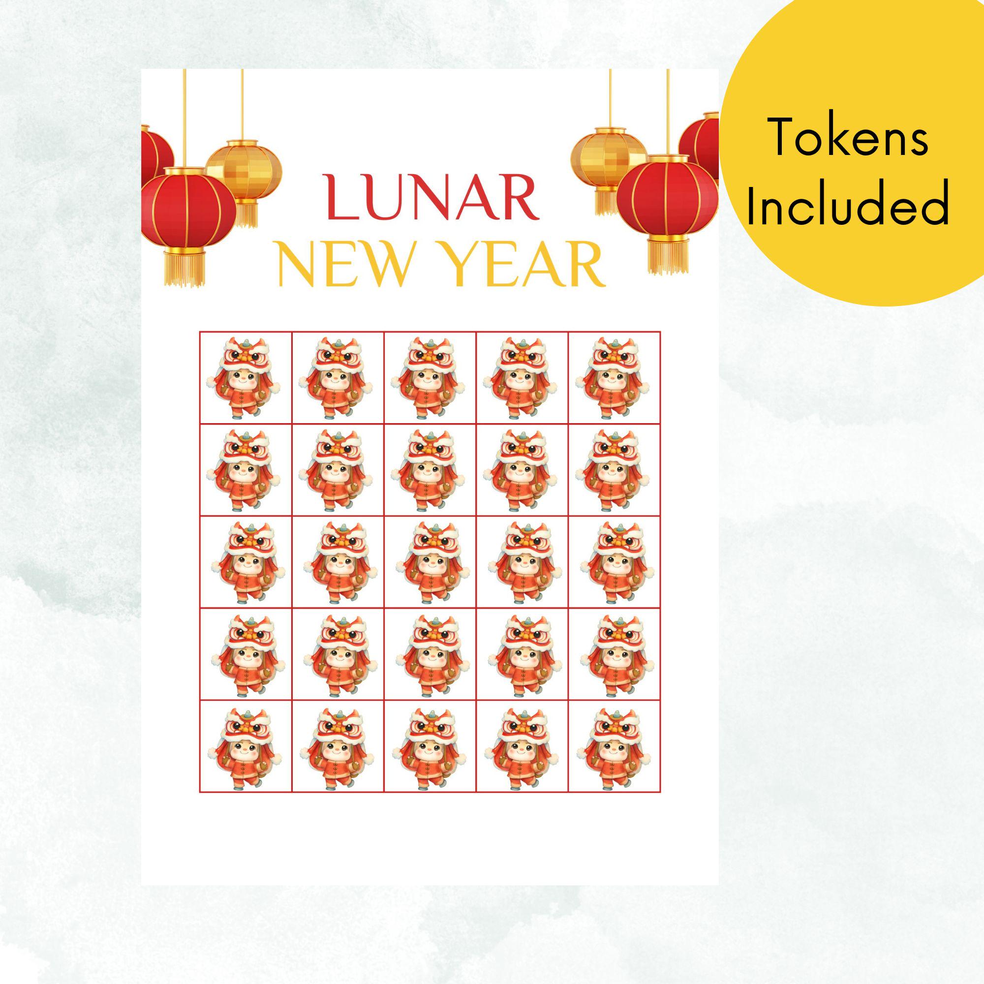 Lunar New Year Bingo Game | 30 Printable Cards (instant Download) - Etsy