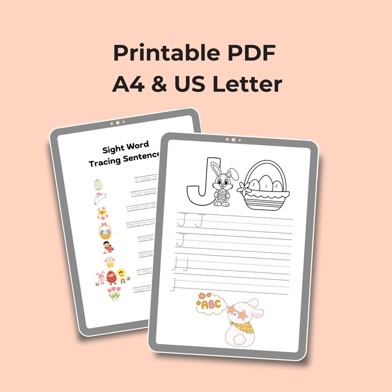 Easter Sight Word Activity Printable, Preschool Easter Tracing and ...