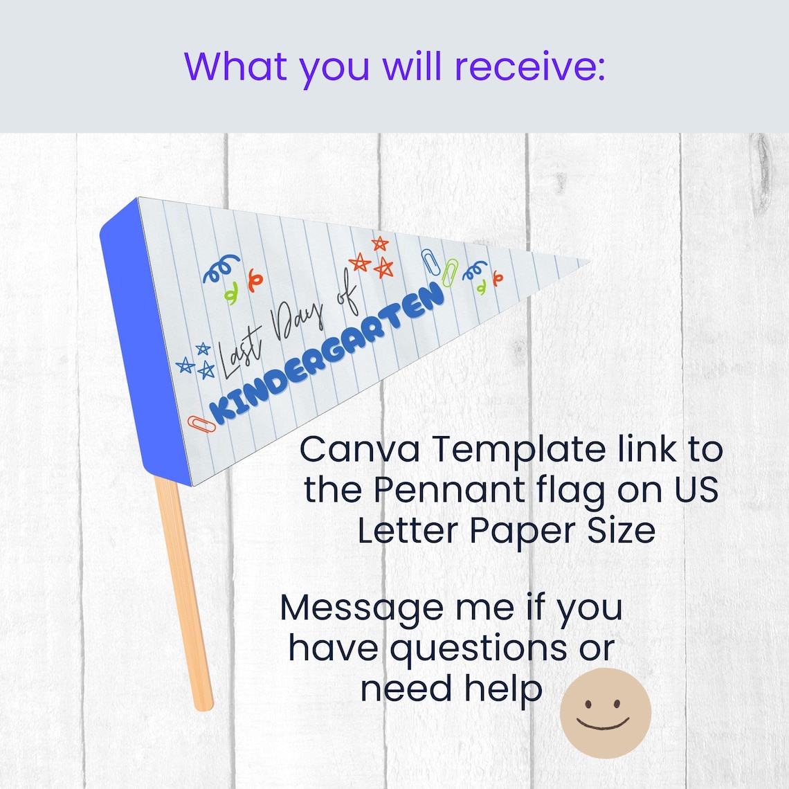 Editable Last Day of School Pennant Flag Printable, Classroom Photo ...