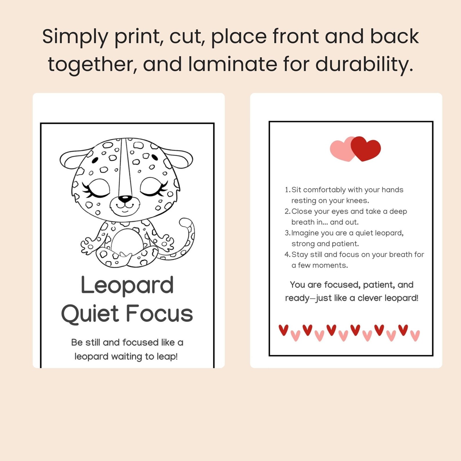 Printable Mindfulness Cards for Kids, Kids Yoga Activity, Breathing and ...