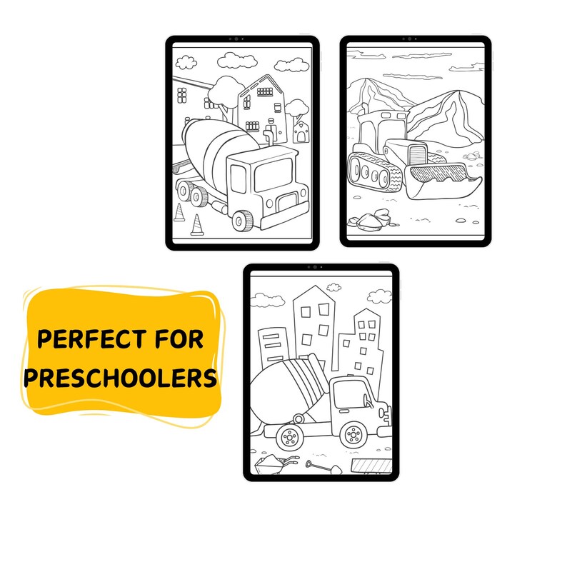 40 Construction Truck Coloring Pages, Early Learner, STEM Learning for ...