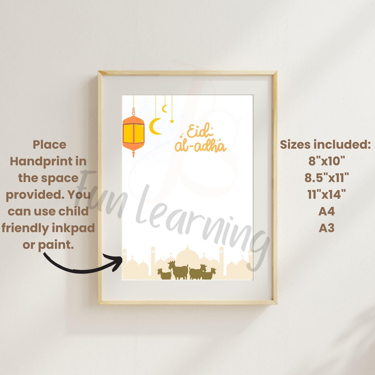 Eid Al Adha Handprint Craft, Kids Handprint Craft, Eid Keepsake ...