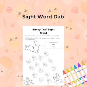Easter Sight Word Activity Printable, Preschool Easter Tracing and ...