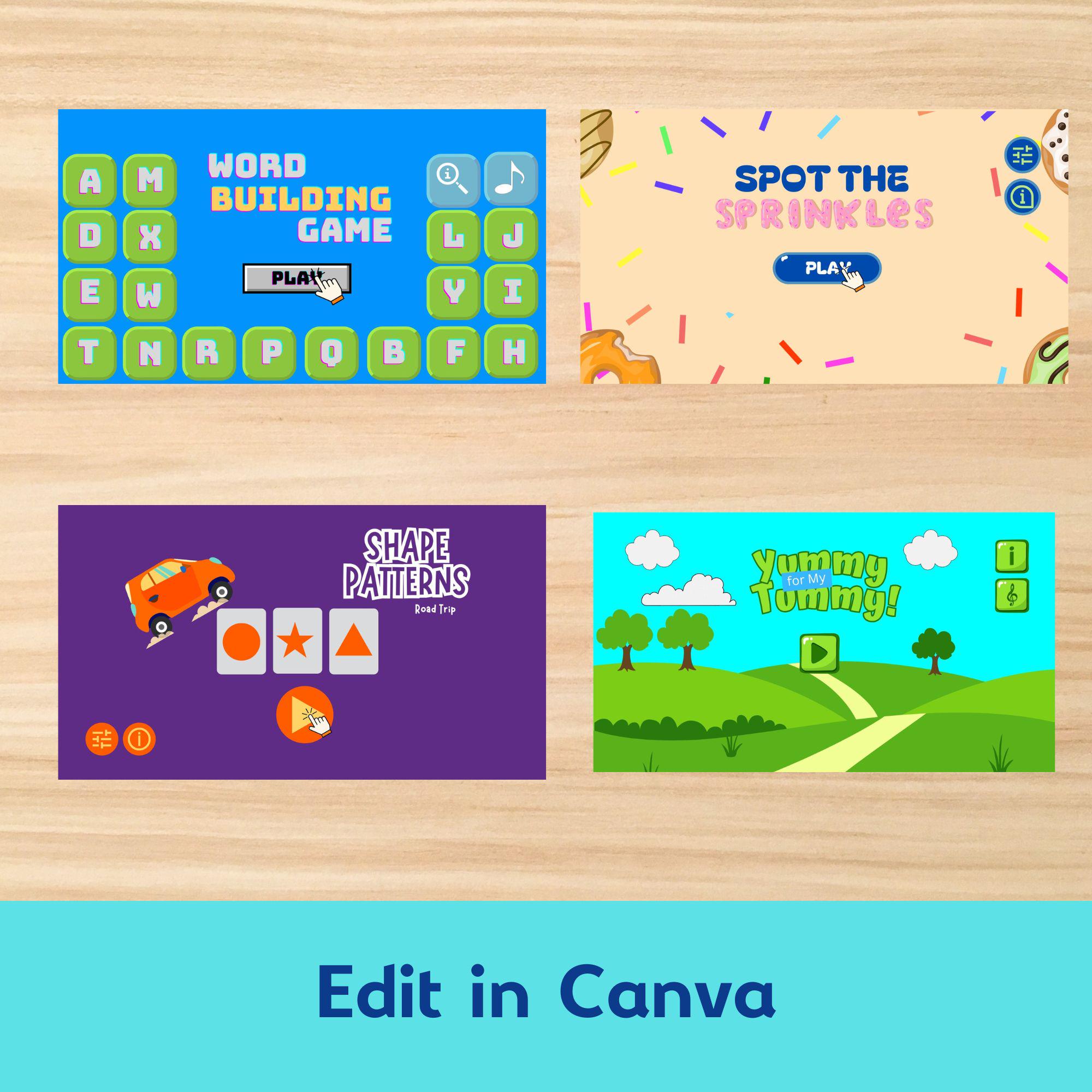 Editable Kids Games, Canva Quiz Templates, PLR Bundle - Etsy