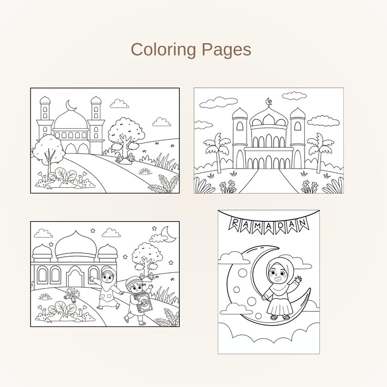 Islamic Activity Book for Kids, Ramadan Printable, Arabic Alphabet ...