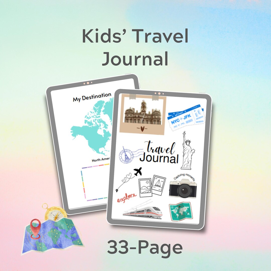 Kids Travel Journal Instant Download PDF Printable, Family Vacation ...