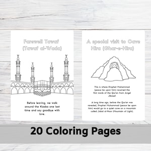 Hajj Coloring Pages for Kids: Islamic Activities (PDF) - Etsy