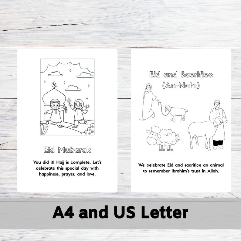 My Hajj Journey Coloring Pages for Kids | 20 Printable Islamic Hajj ...