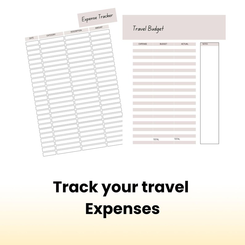 Printable Travel Planner, Printable Travel Journal, Instant Download ...