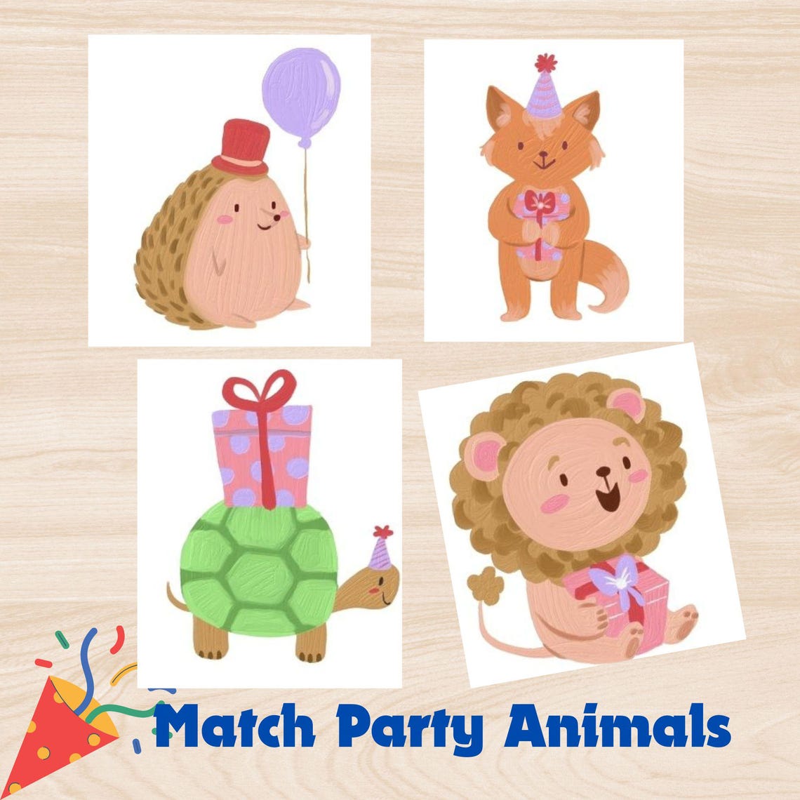 Birthday Memory Game: Fun Matching Activity for Kids (printable ...