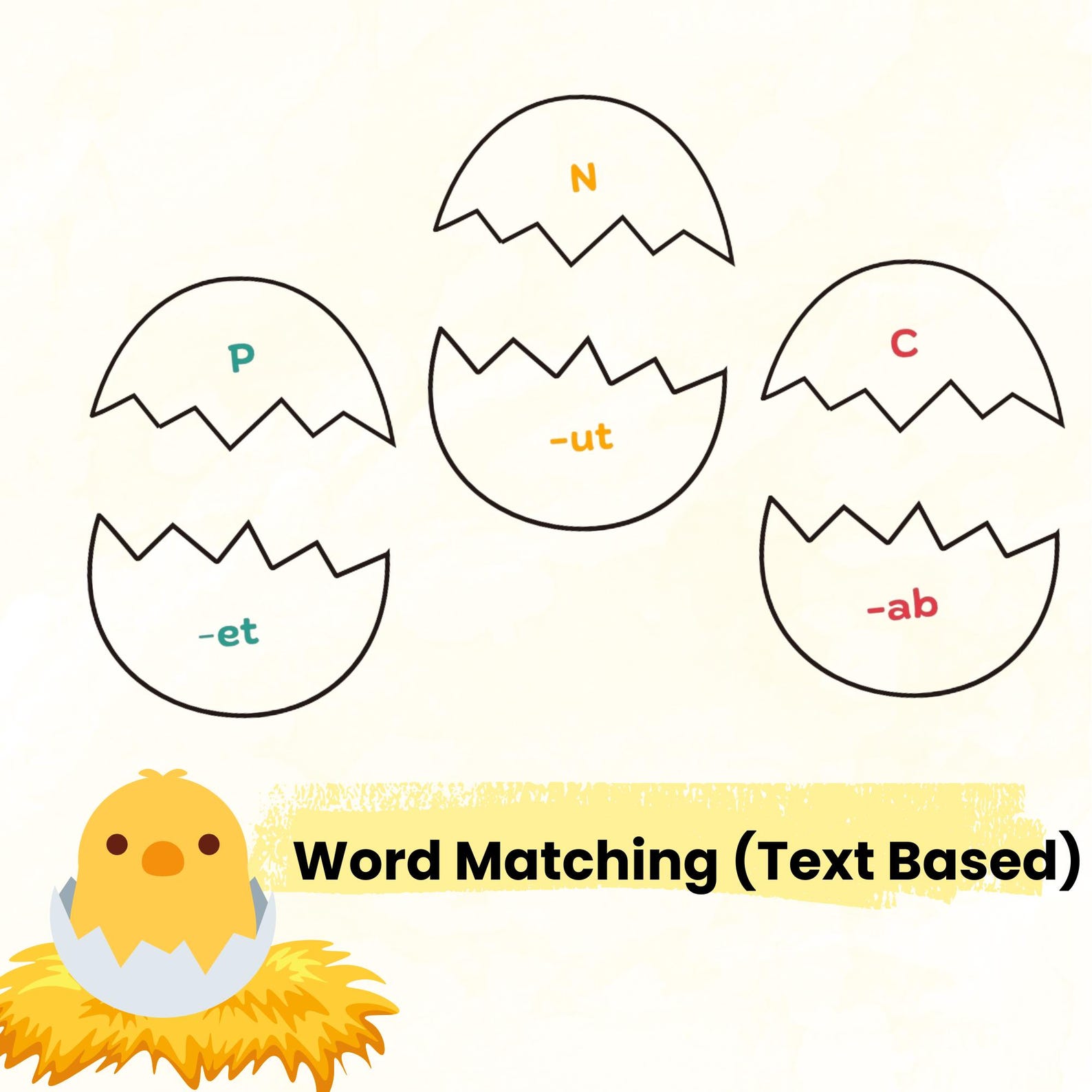 Printable CVC Word Matching Activity for Early Learners-phonics Games ...
