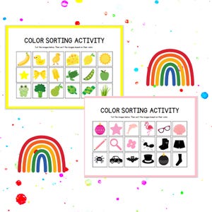 I Spy Colors and Color Sorting Activity Game for Preschool, Color ...