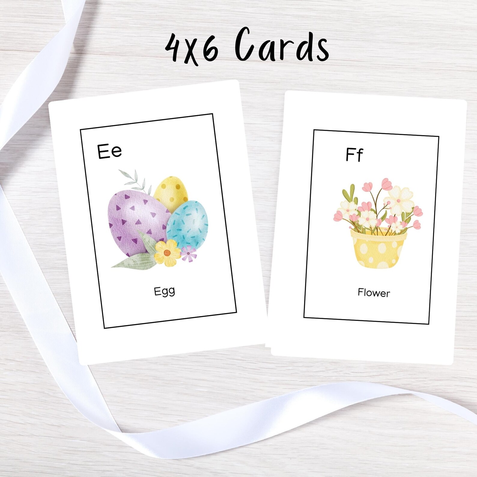 Easter Phonics Flashcards Printable, Spring Alphabet Flashcards for ...
