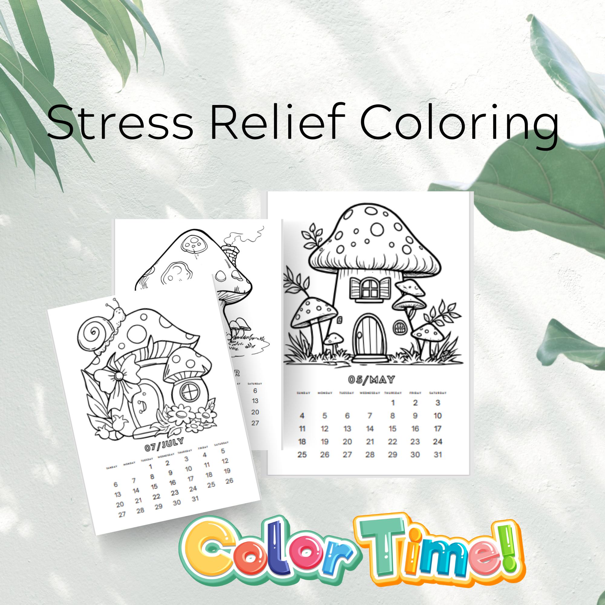 2025 Printable Coloring Calendar, Kids Calendar, 2025 Monthly Planner ...