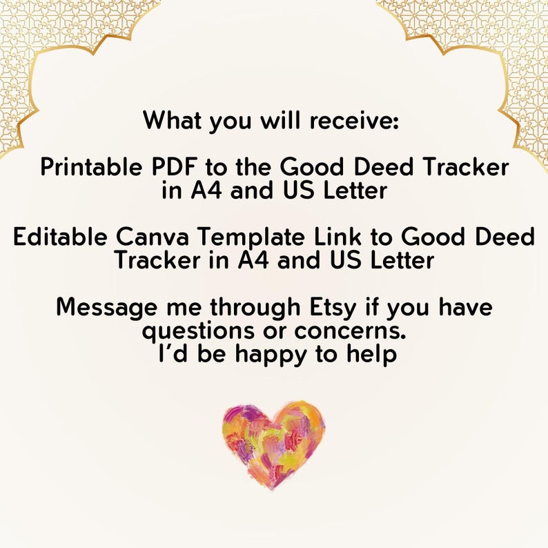 Islamic Good Deed Tracker for Kids: Monthly Activity Chart (printable ...