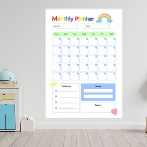 Kids' Planner Bundle Rainbow Edition, Digital Weekly Planner, Homework ...