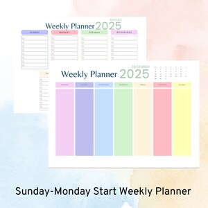 Printable Weekly Planner Calendar 2025, Planner for Moms, Home ...