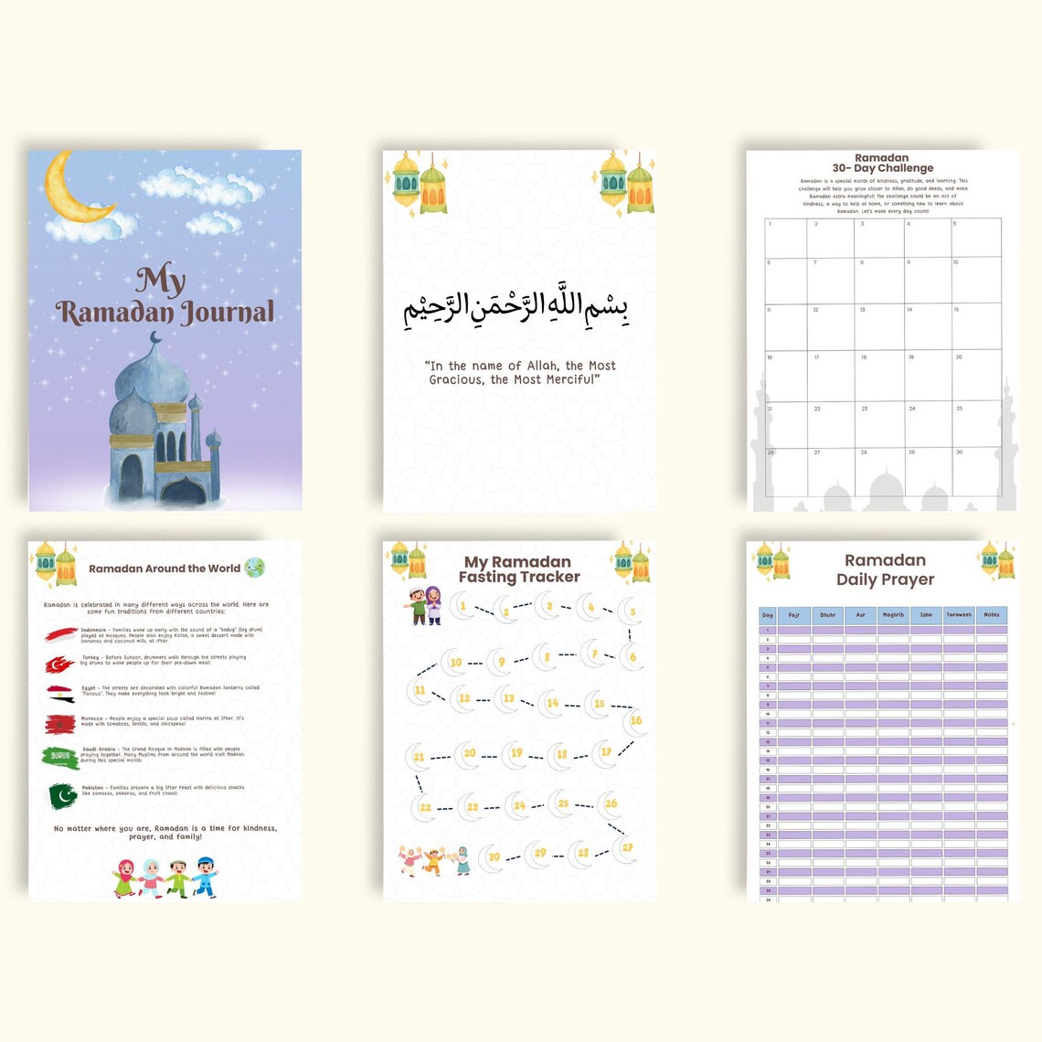 Ramadan Journal for Kids Printable PDF | 43 Page Islamic Activity ...