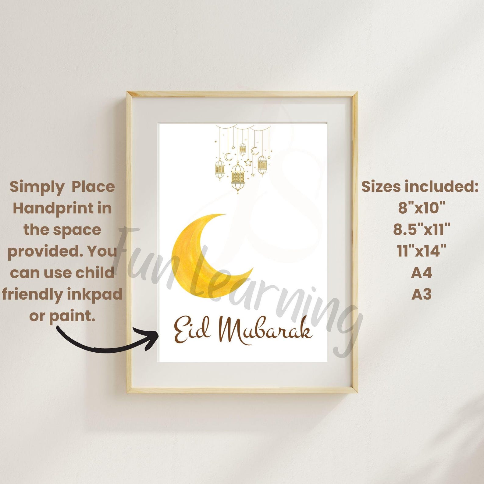 Eid Handprint Craft: DIY Eid Mubarak Keepsake (digital Download) - Etsy