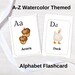 Montessori Alphabet Printables, Alphabet Watercolor Flashcards, Nursery ...