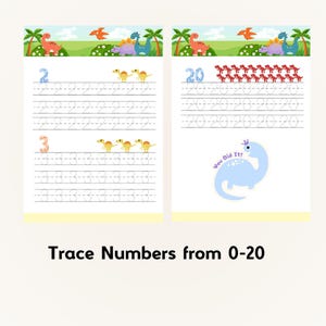 Printable Dinosaur Activities for Kids, Homeschool Printable, Tracing ...