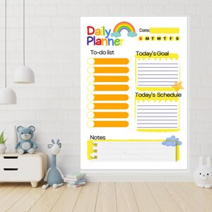 Kids' Planner Bundle Rainbow Edition, Digital Weekly Planner, Homework ...