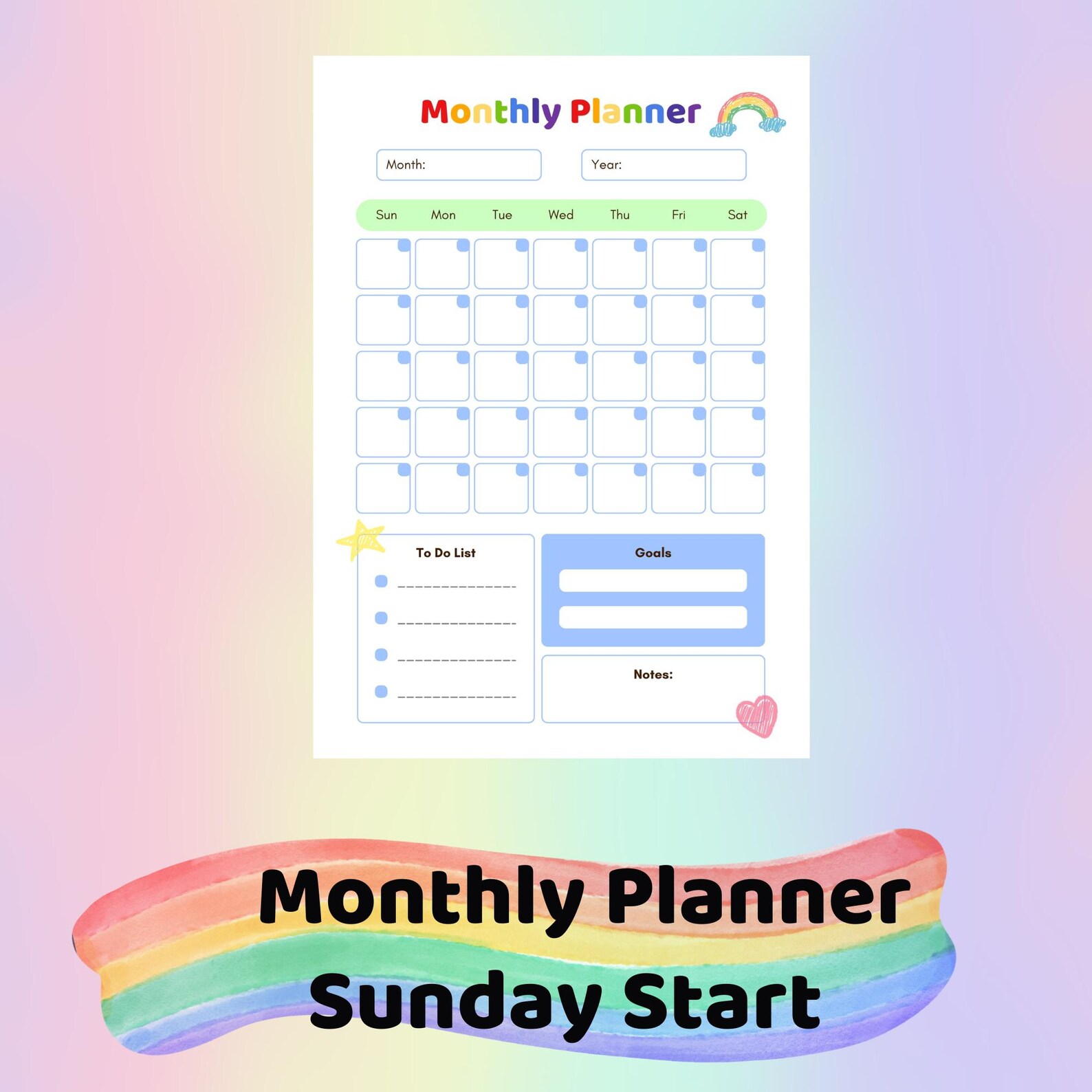 Printable Planner for Kids, Student Planner Download, Homeschool ...