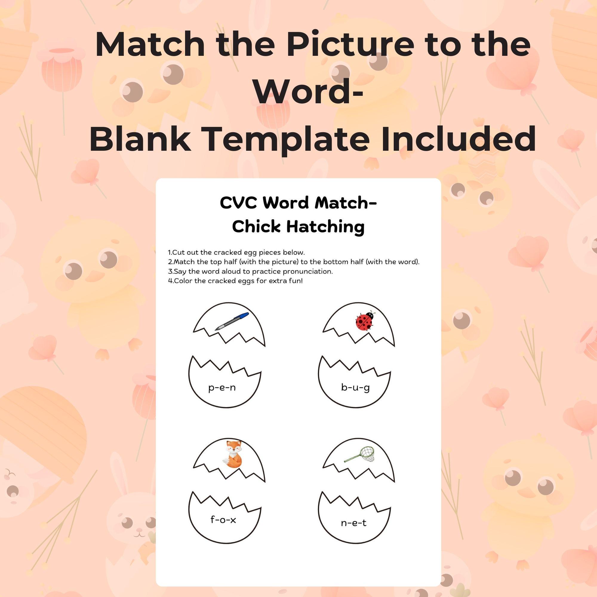 Easter Sight Word Activity Printable, Preschool Easter Tracing and ...