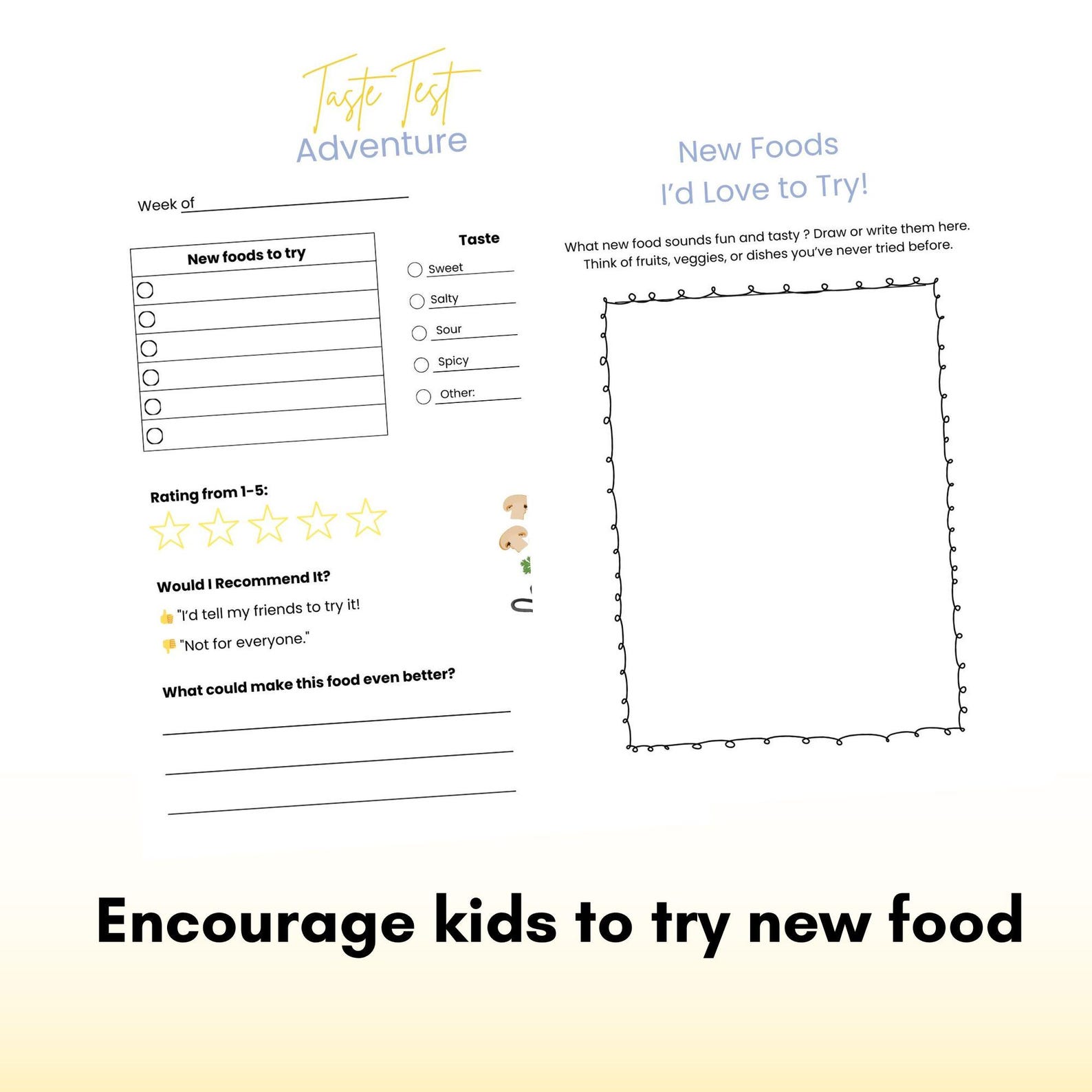 Kids Meal Planner, Kids Food Journal, Healthy Eating Food Tracker ...