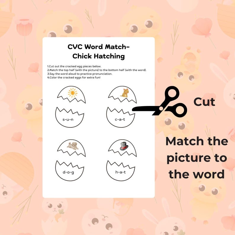 Easter Sight Word Activity Printable, Preschool Easter Tracing and ...