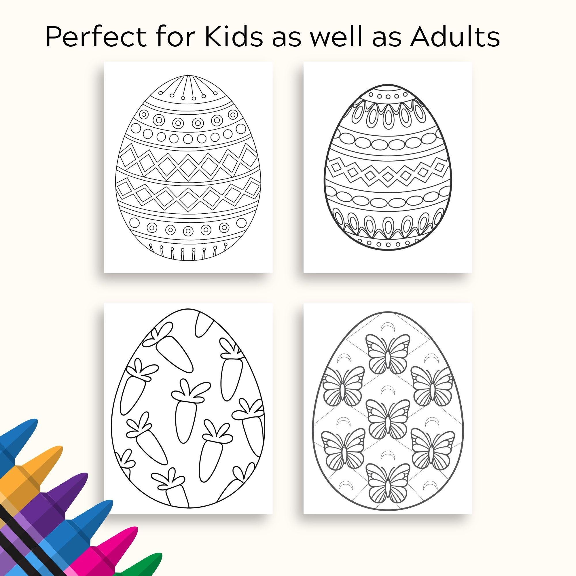 Easter Egg Coloring Pages | 80 Spring Designs, Kids & Adults (PDF/JPG ...